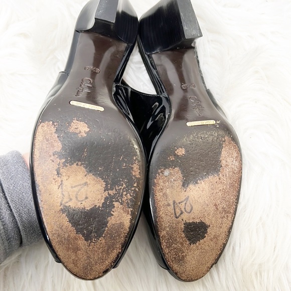 Cole Haan | Shoes | Cole Haan Nike Air Patent Leather Peep Toe ...